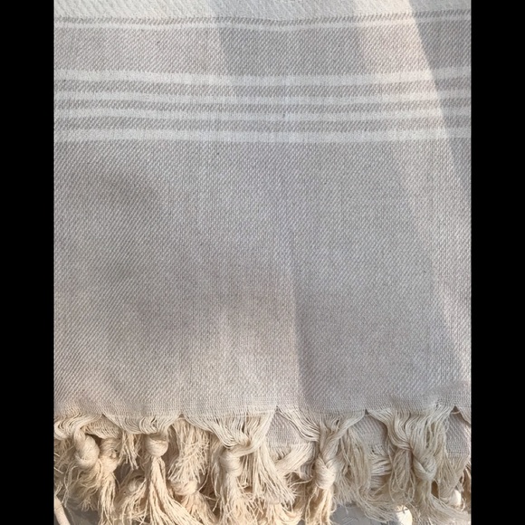Bath | Handloomed Fringe Detailed Soft Cotton Towel | Poshmark